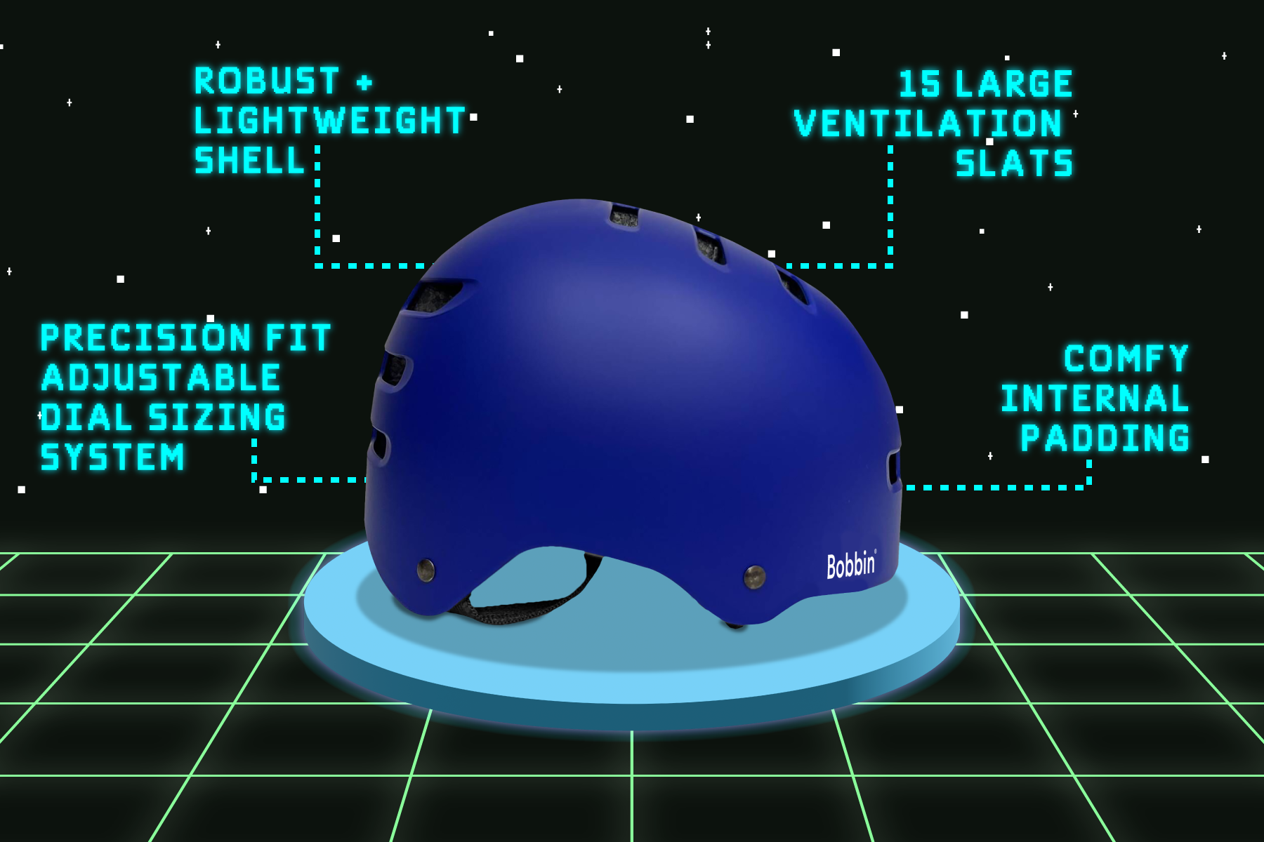 Bobbin Arcade Bike Helmet Regal Blue Orange | S/M & M/L